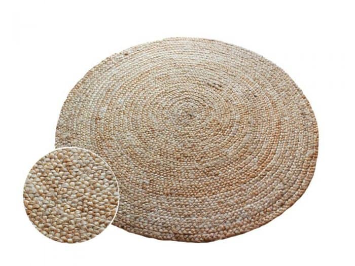 Reversible Jute Round Rugs - Coirtex